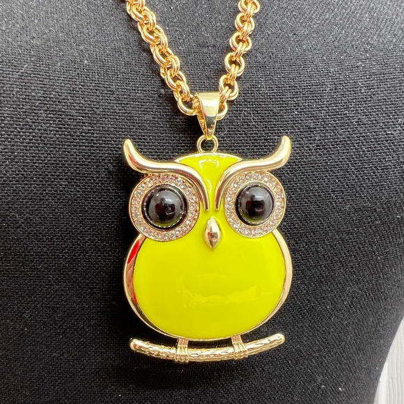 Amrita Singh | Jewelry | Yellow Black Miami Owl Pendant Amrita Singh ...